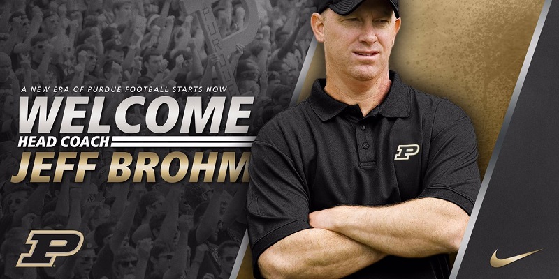 where did jeff brohm football coach for purdue play college